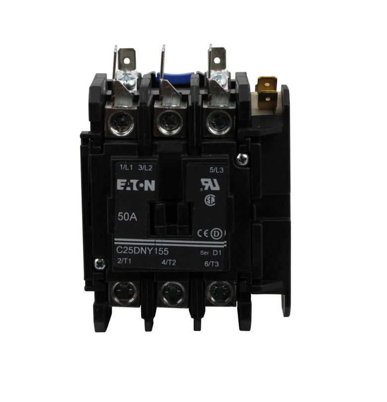 EATON DEFINITE PURPOSE CONTACTOR 50AMP 24VAC Coil (8.724-283.0 ...
